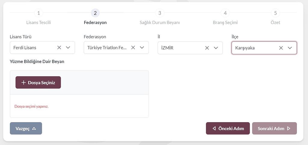 Online lisans ve vize işlemler - lisans - Koşu Forum
